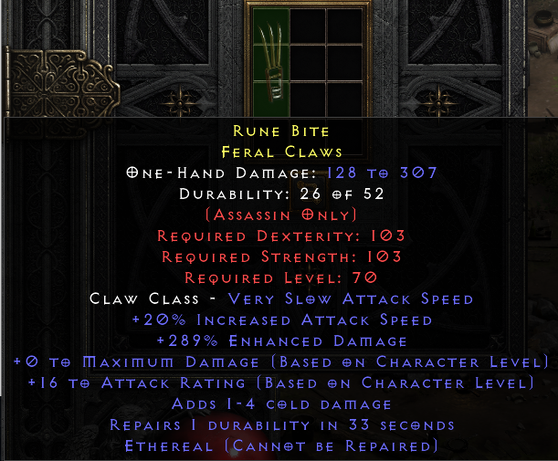 Rare Eth Fools Claw - Topic - d2jsp