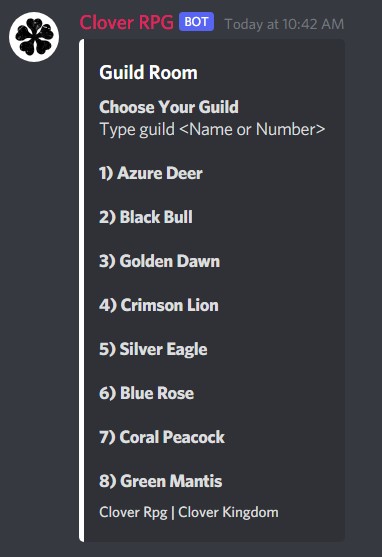 Clover RPG Bot | Discord App Directory