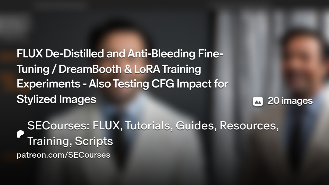 Anyone tried dedistilled flux models for training dreambooth? They say ...