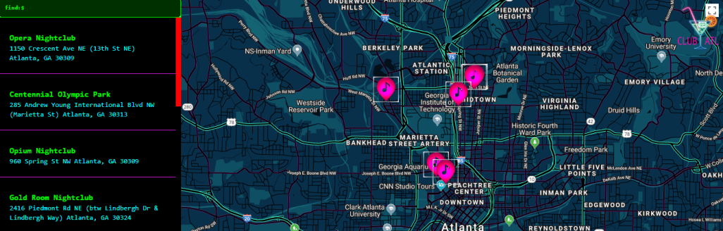 COMPLETED: A cyberpunk themed Nightclub locator powered by Foursquare ...