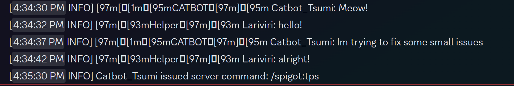 ESSX Discord Console output doesnt filter colors. even breaks /spigot ...
