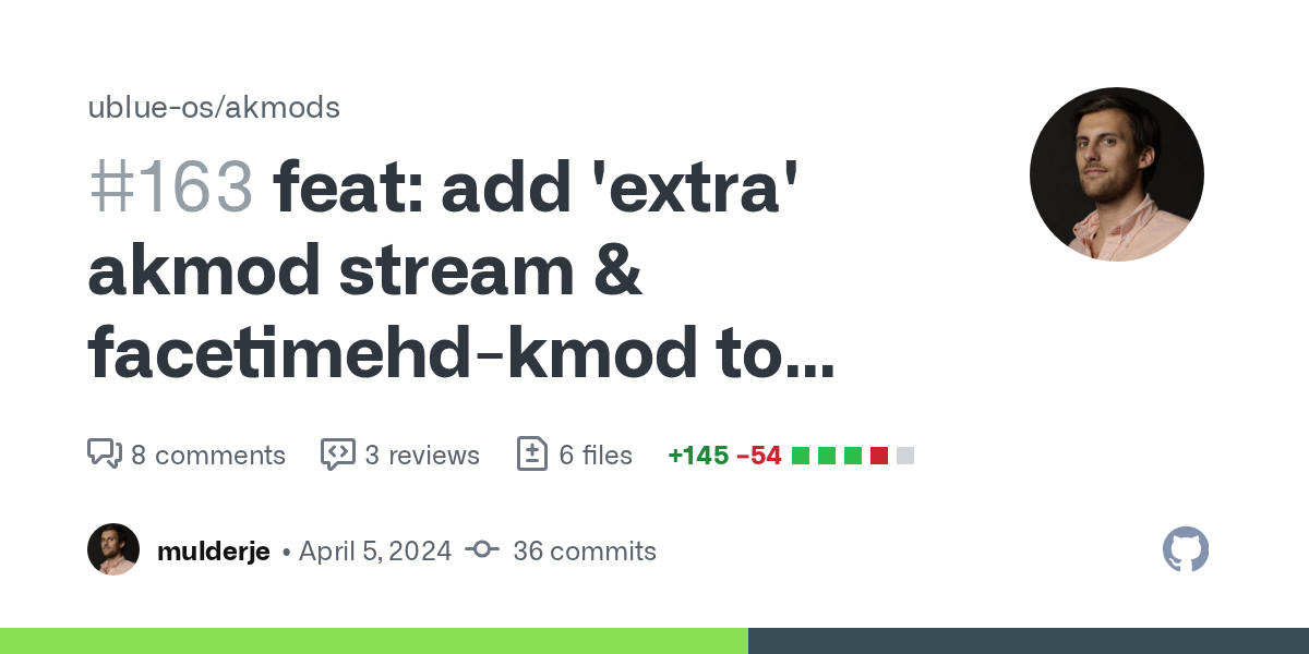 @bsherman https://github.com/ublue-os/akmods/pull/163 - Universal Blue