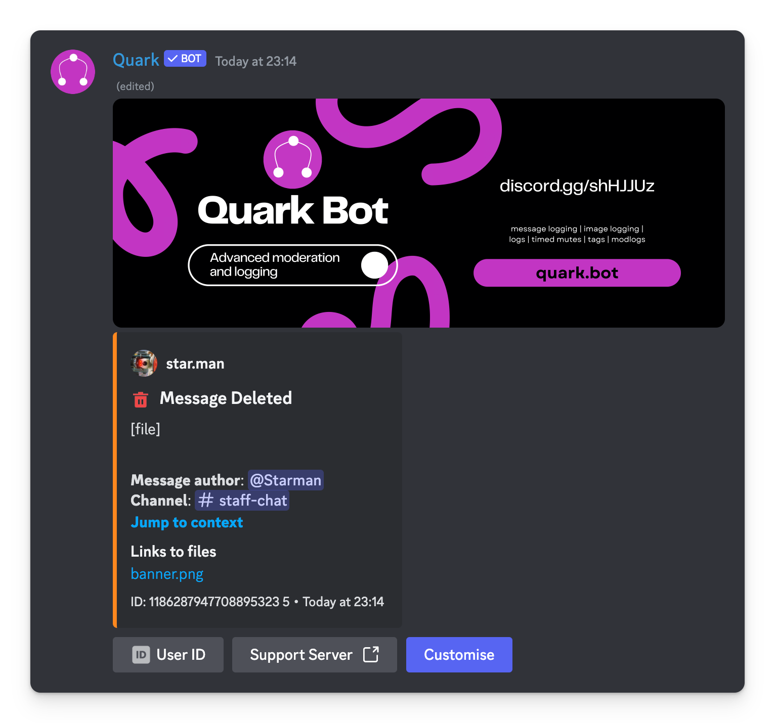 Quark Logger | Discord App Directory