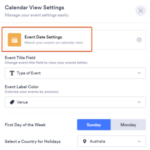 Jotform Tables- Calendar