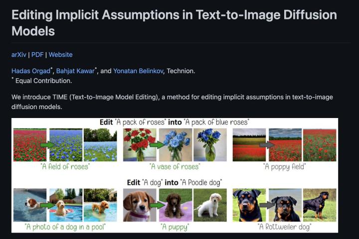 Editing Implicit Assumptions in Text-to-Image Diffusion Models - work4ai