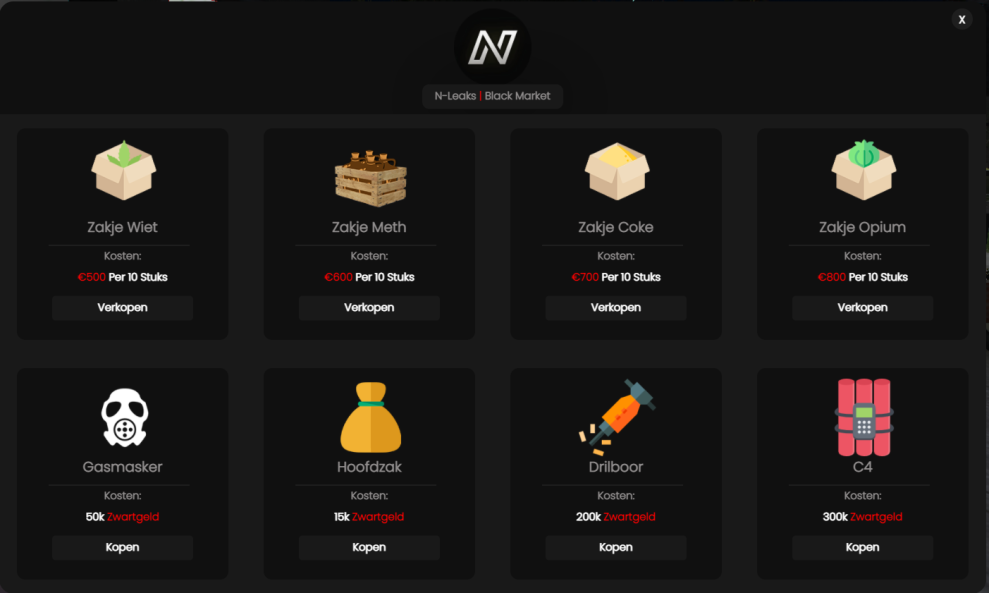 Script - BLACK MARKET (esx) | VAG - Premium FiveM scripts, FiveM mods ...