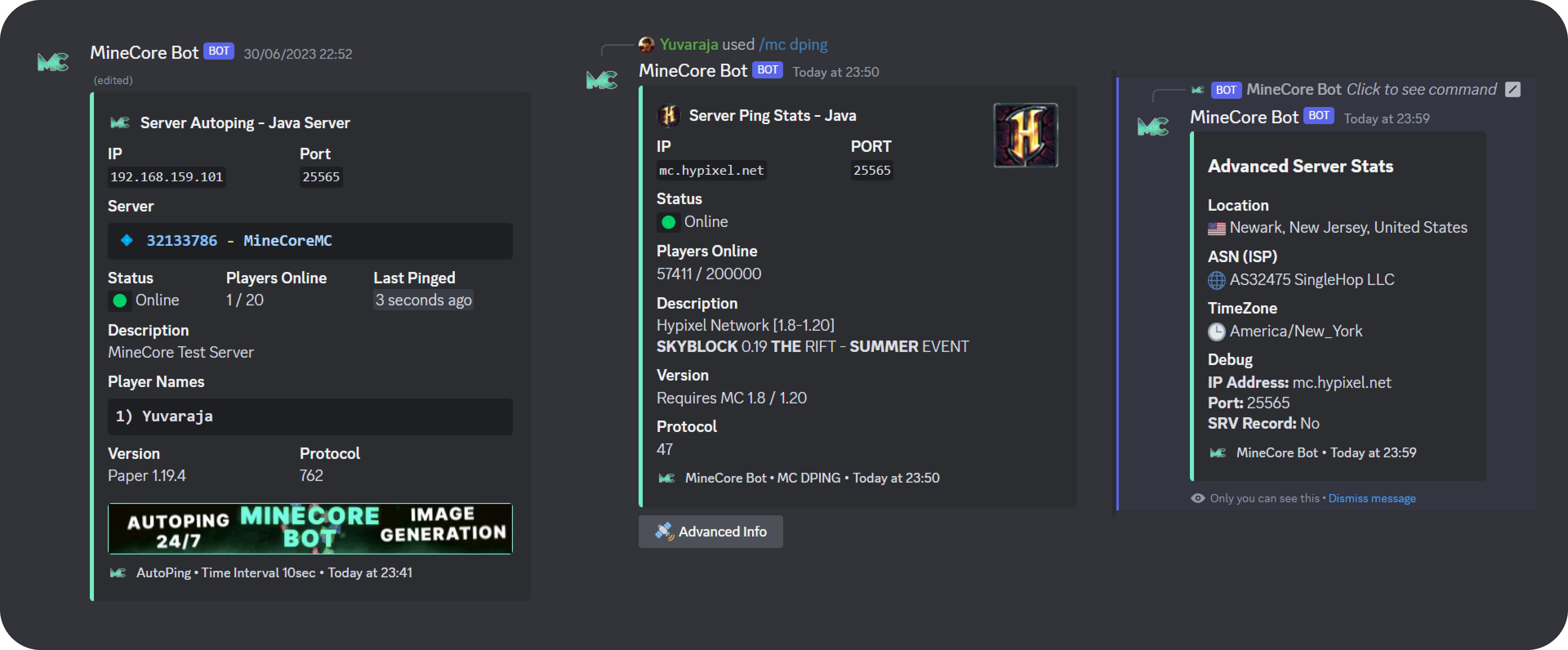Minecraft Server Controller | Discord App Directory